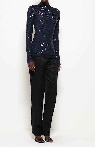 Jason Wu Collection Sequin Mesh Mock Neck Top | Nordstrom