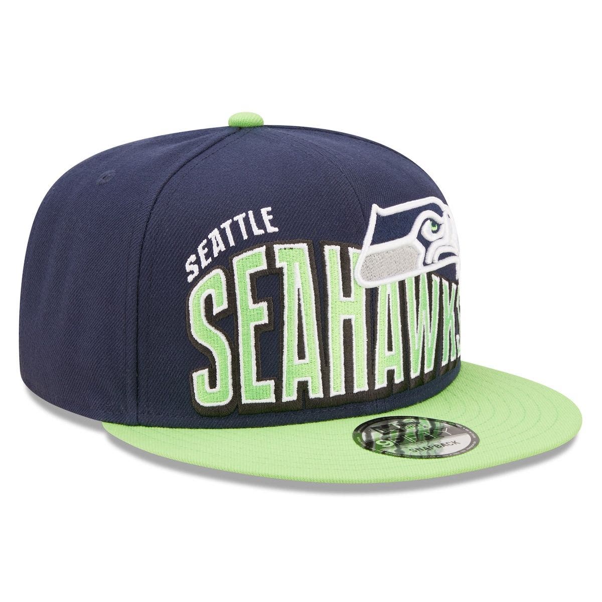New Era Men's New Era College Navy/Neon Green Seattle Seahawks Wordmark ...
