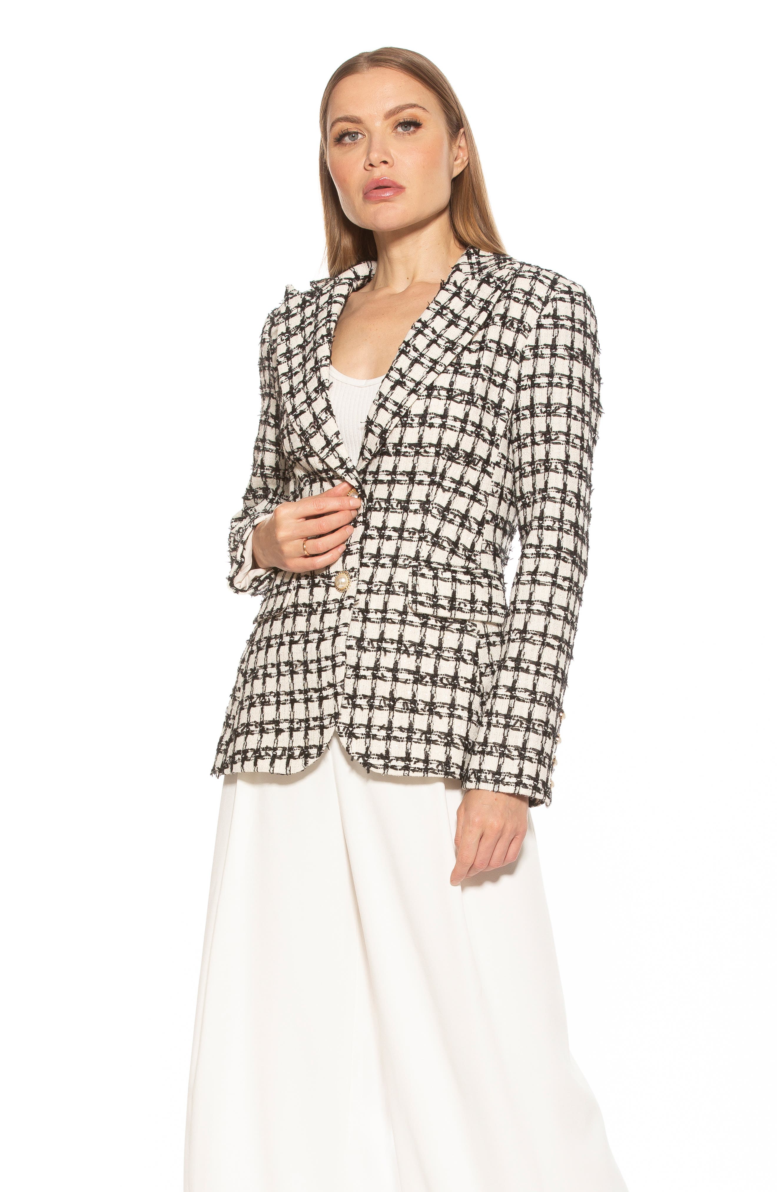 Alexia Admor Raya Classic Tweed Two-Button Blazer | Nordstromrack
