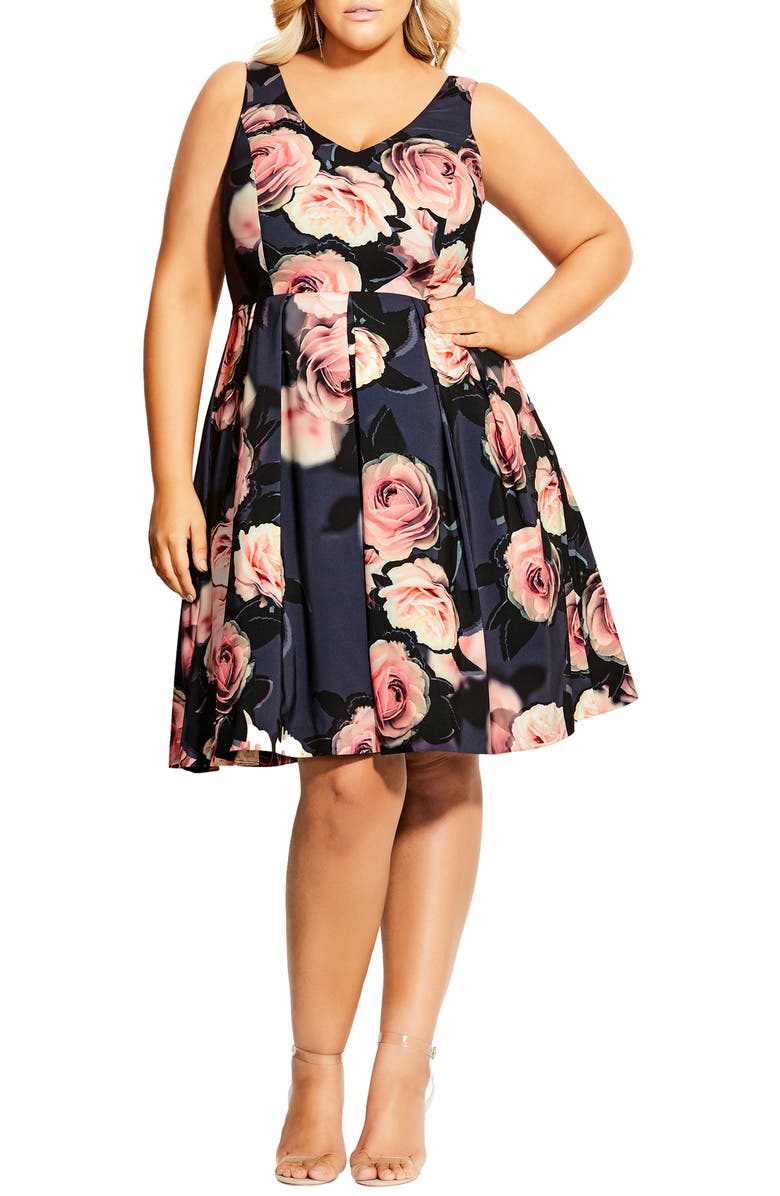 City Chic Love Is Sweet Fit And Flare Dress Plus Size Nordstrom