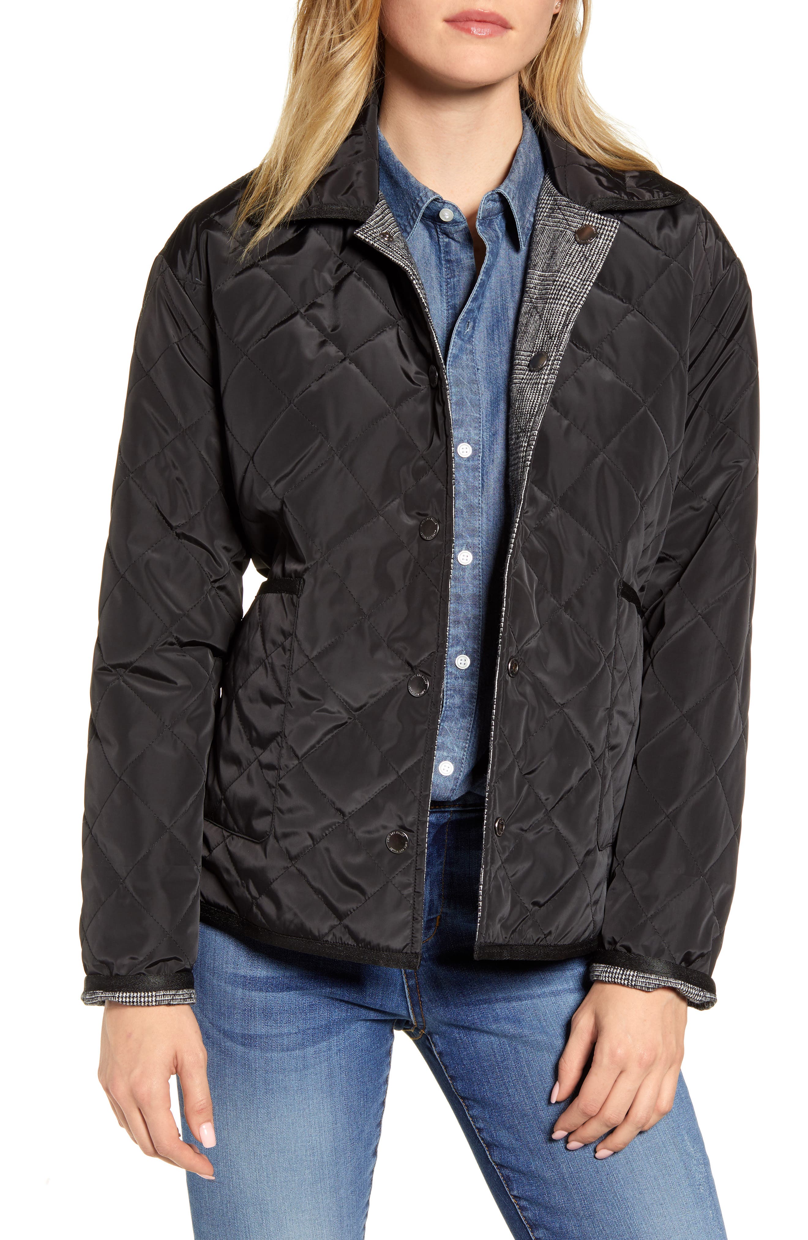 Avec Les Filles Reversible Quilted Water Resistant Barn Jacket | Nordstrom