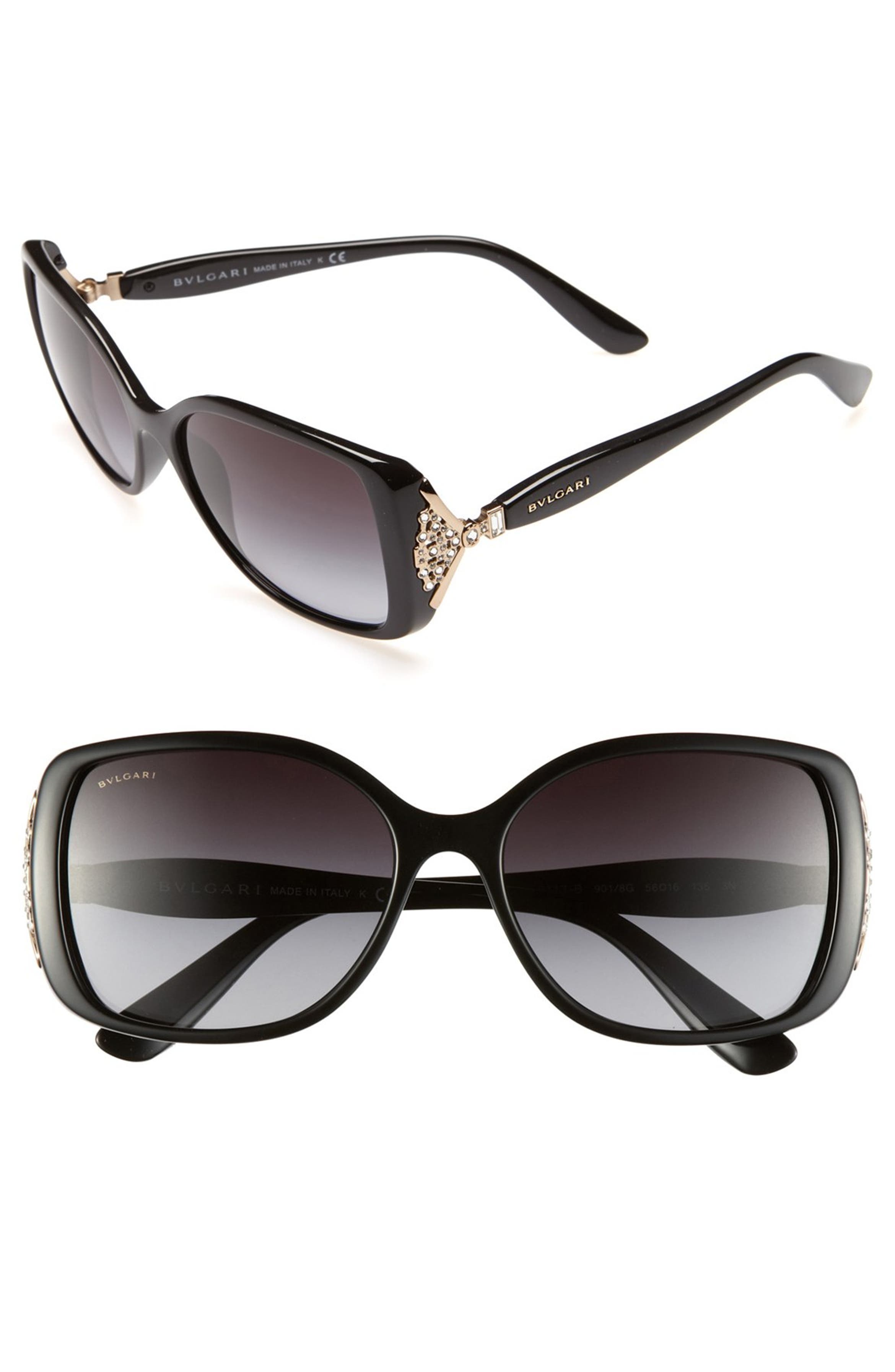 Bvlgari Embellished Temple Sunglasses Nordstrom