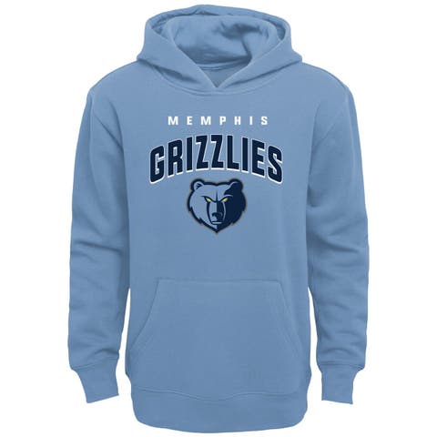 Youth Light Blue Memphis Grizzlies Stadium Classic Pullover Hoodie