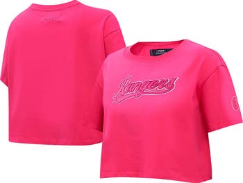 PRO STANDARD Women's Pro Standard Pink Texas Rangers Triple Pink Boxy ...