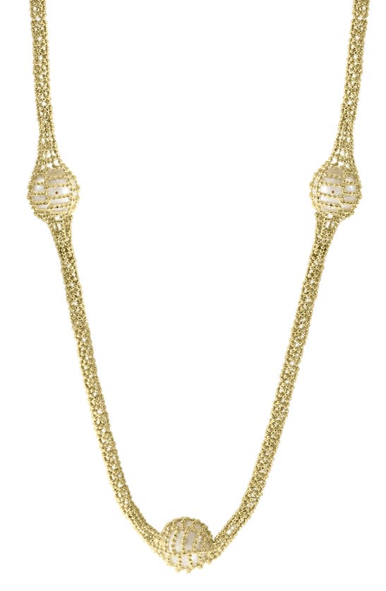 Effy 14k Yellow Gold 13 14mm Cultured Freshwater Pearl Necklace Modesens