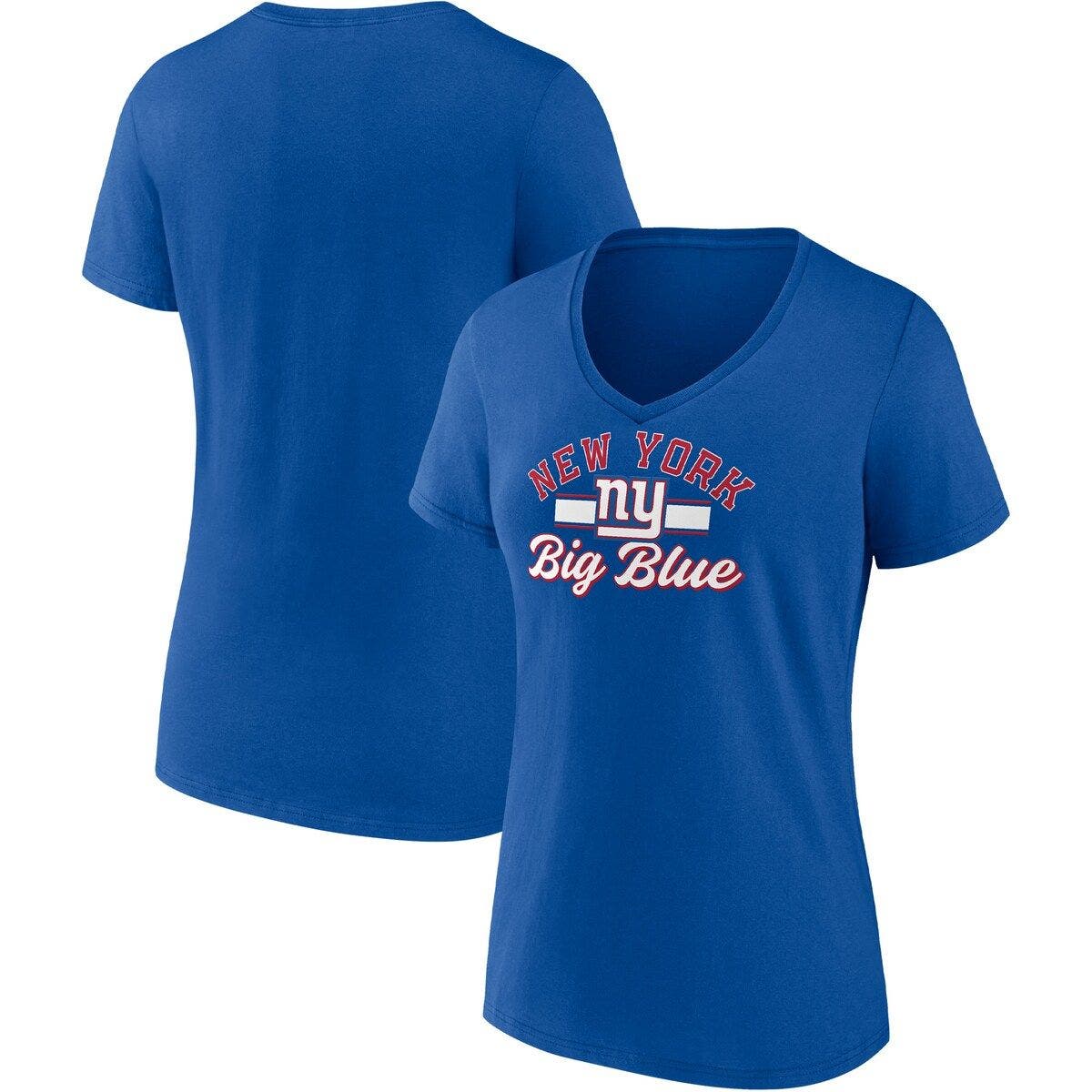 FANATICS Women's Fanatics Branded Royal New York Giants Slogan V-Neck T ...