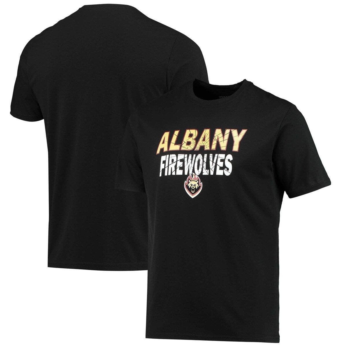LEVELWEAR Men's Levelwear Black Albany FireWolves Team Logo Thrive T ...