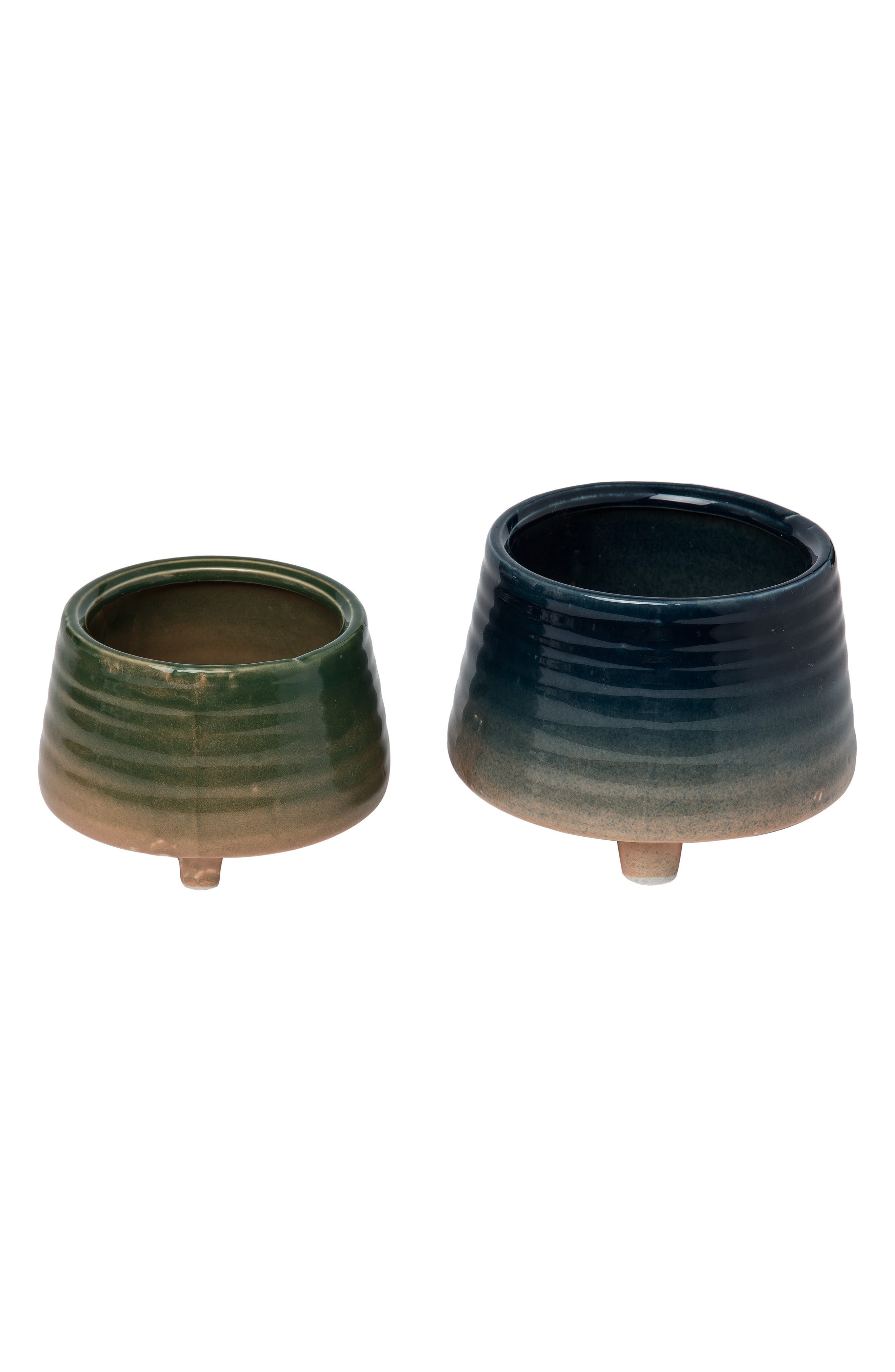 Transpac Set of Two Gradient Stoneware Footed Planter Pot | Nordstromrack