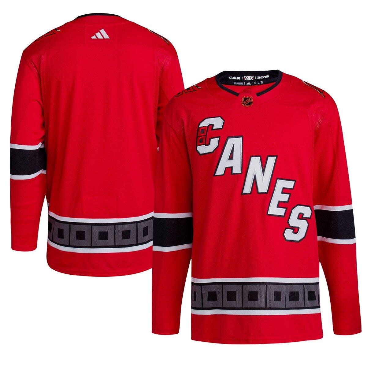 adidas Men's adidas Red Carolina Hurricanes Reverse Retro 2.0 Authentic ...