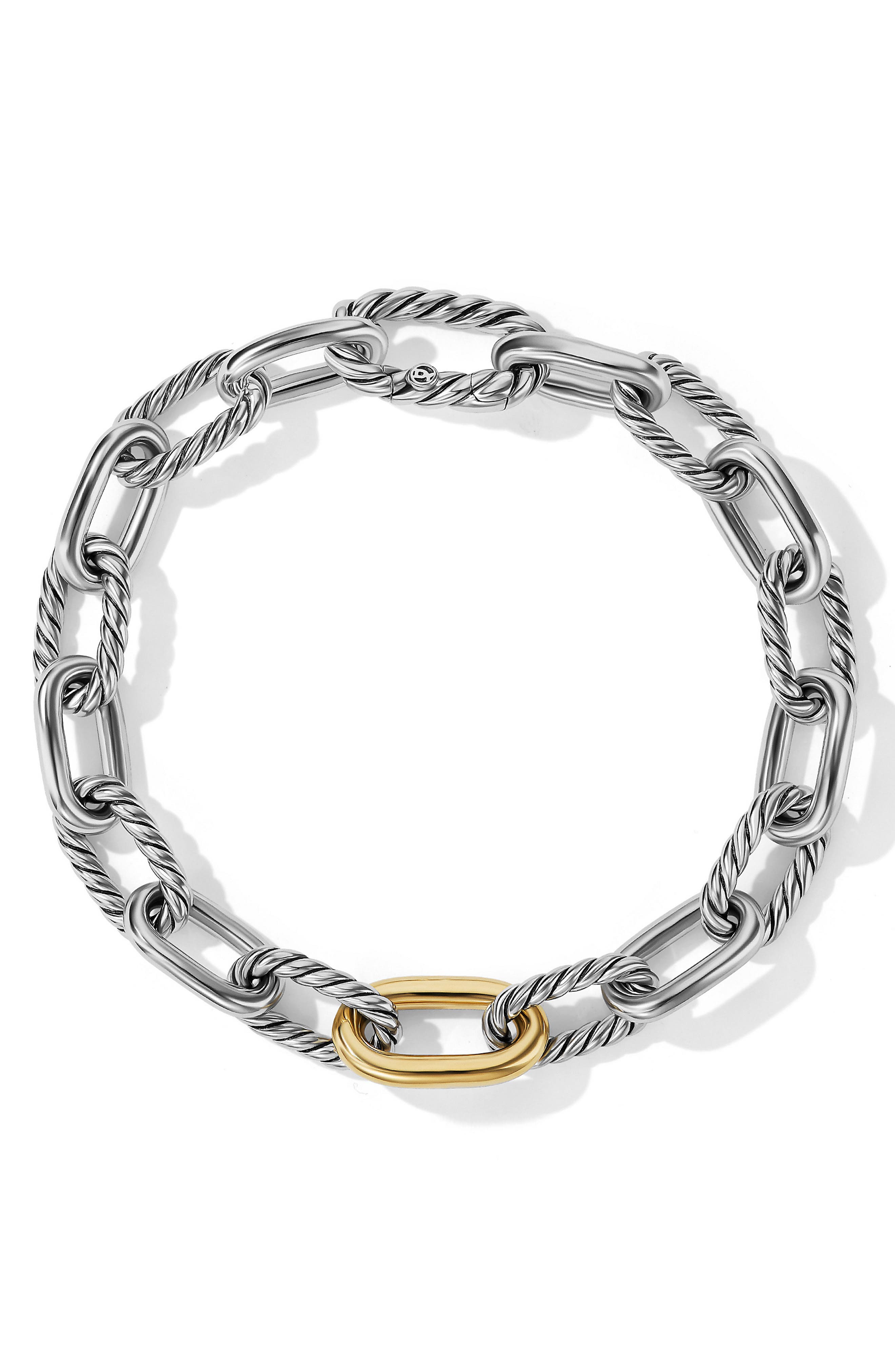 David Yurman DY Madison Chain in Sterling Silver with 18K Gold Bracelet ...