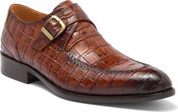 Maison Forte Richards Croc-Embossed Monk Strap Shoe (Men) | Nordstromrack