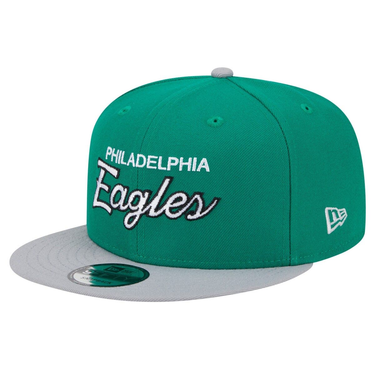 New Era Men's New Era Kelly Green/Silver Philadelphia Eagles Historic ...