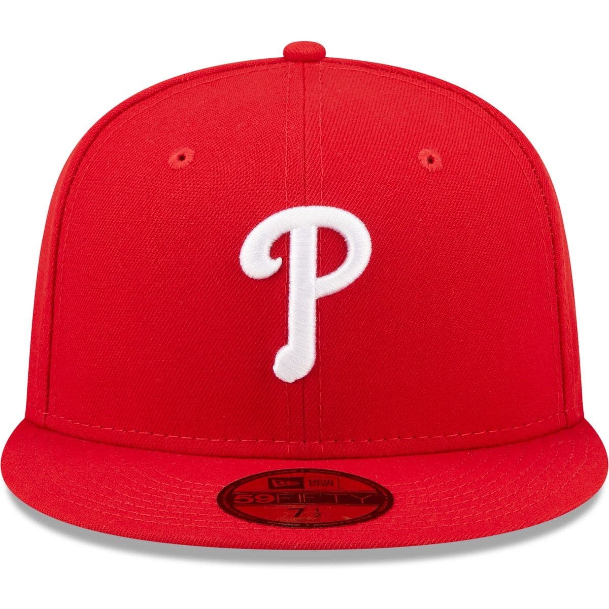 New Era Men's New Era Red Philadelphia Phillies White Logo 59FIFTY ...