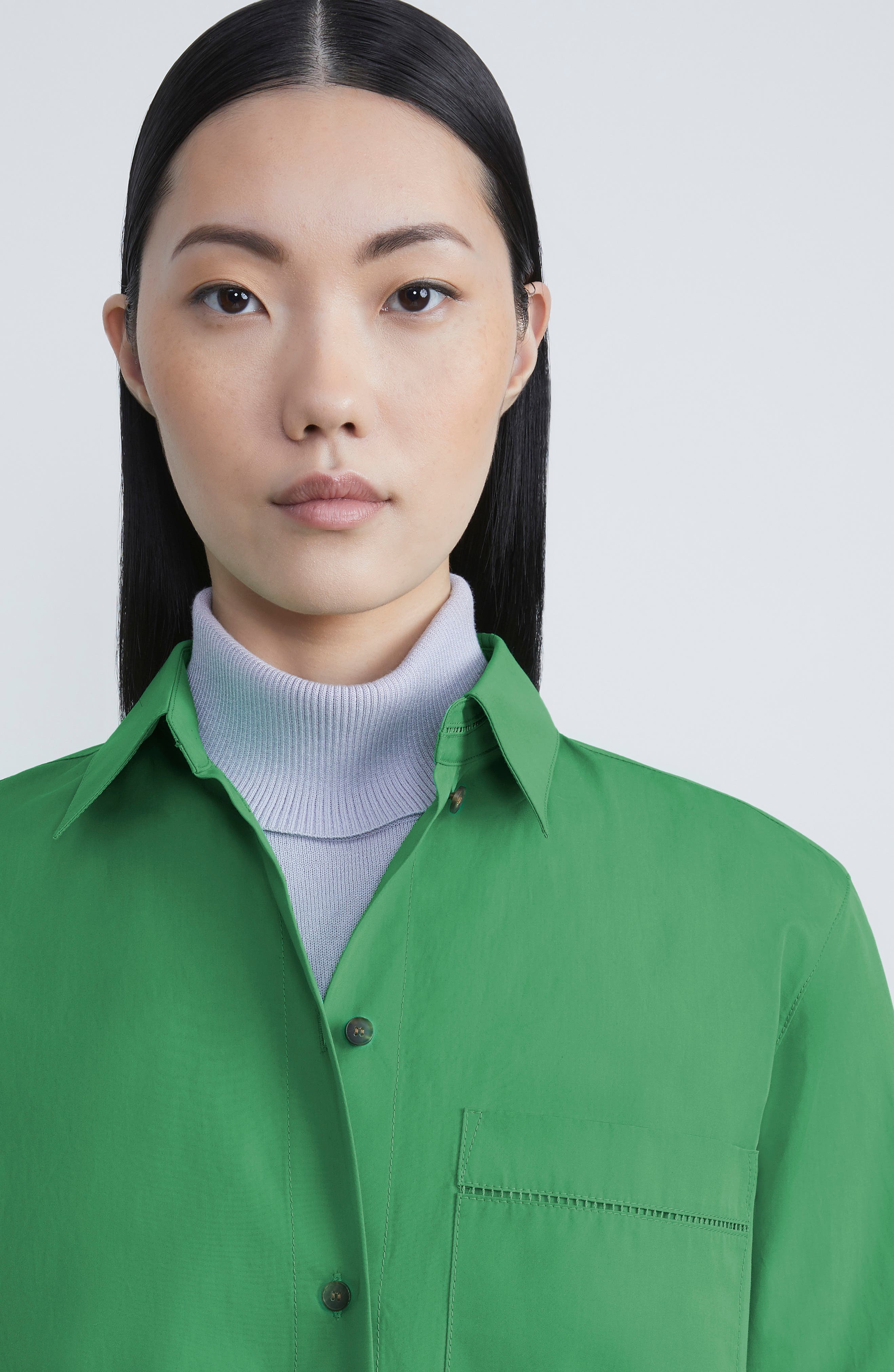 Lafayette 148 New York Greyson Organic Cotton Poplin Button-Up Shirt ...