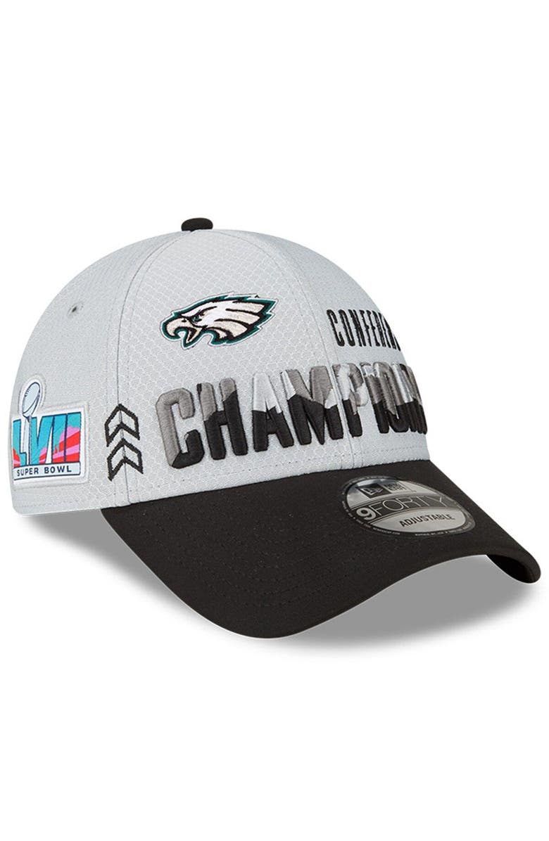 New Era Men's New Era Gray/Black Philadelphia Eagles 2022 NFC Champions ...