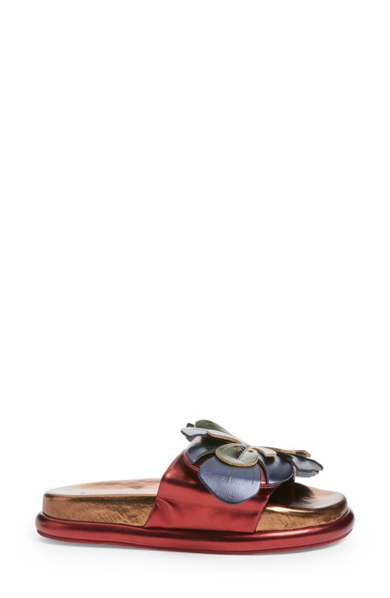 Farm Rio Monstera Anatomic Slide Sandal In Bronze | ModeSens