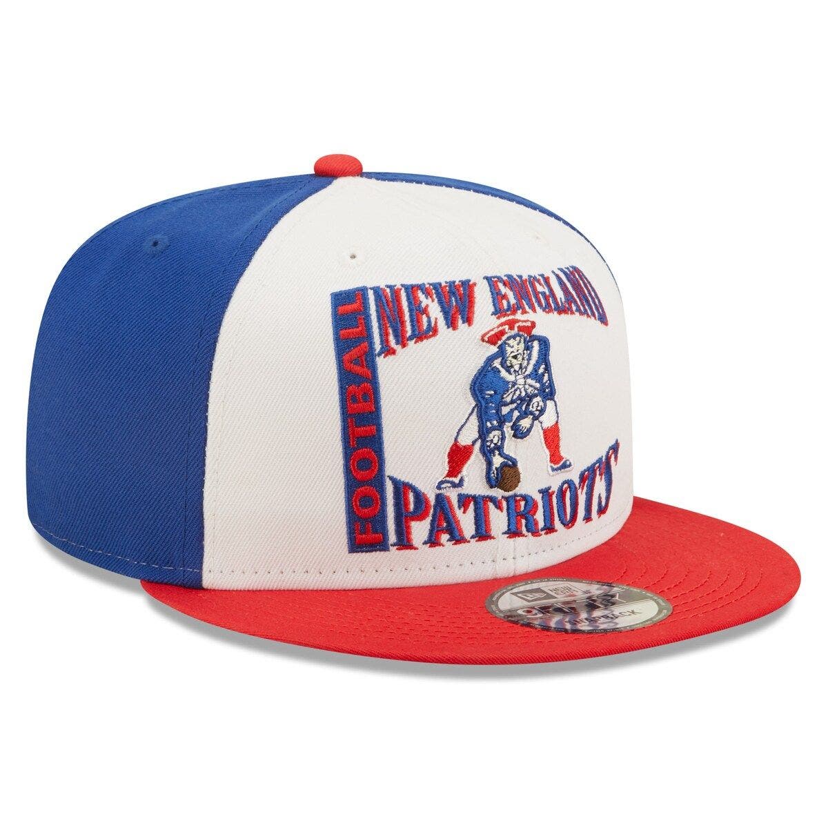 New Era Men's New Era White/Red New England Patriots Retro Sport 9FIFTY ...