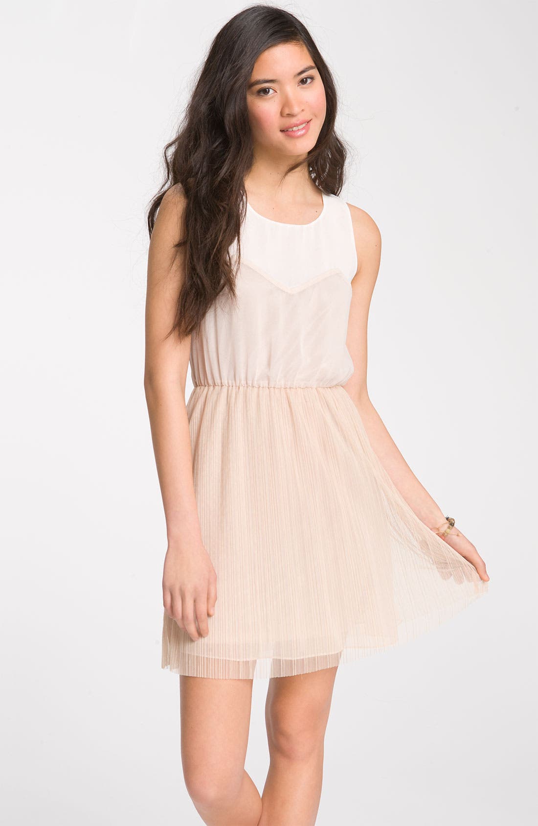 Mesh Overlay Dress | Nordstrom