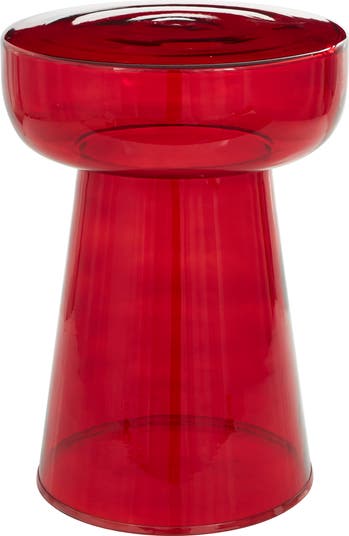 VIVIAN LUNE HOME Red Glass Accent Table | Nordstromrack