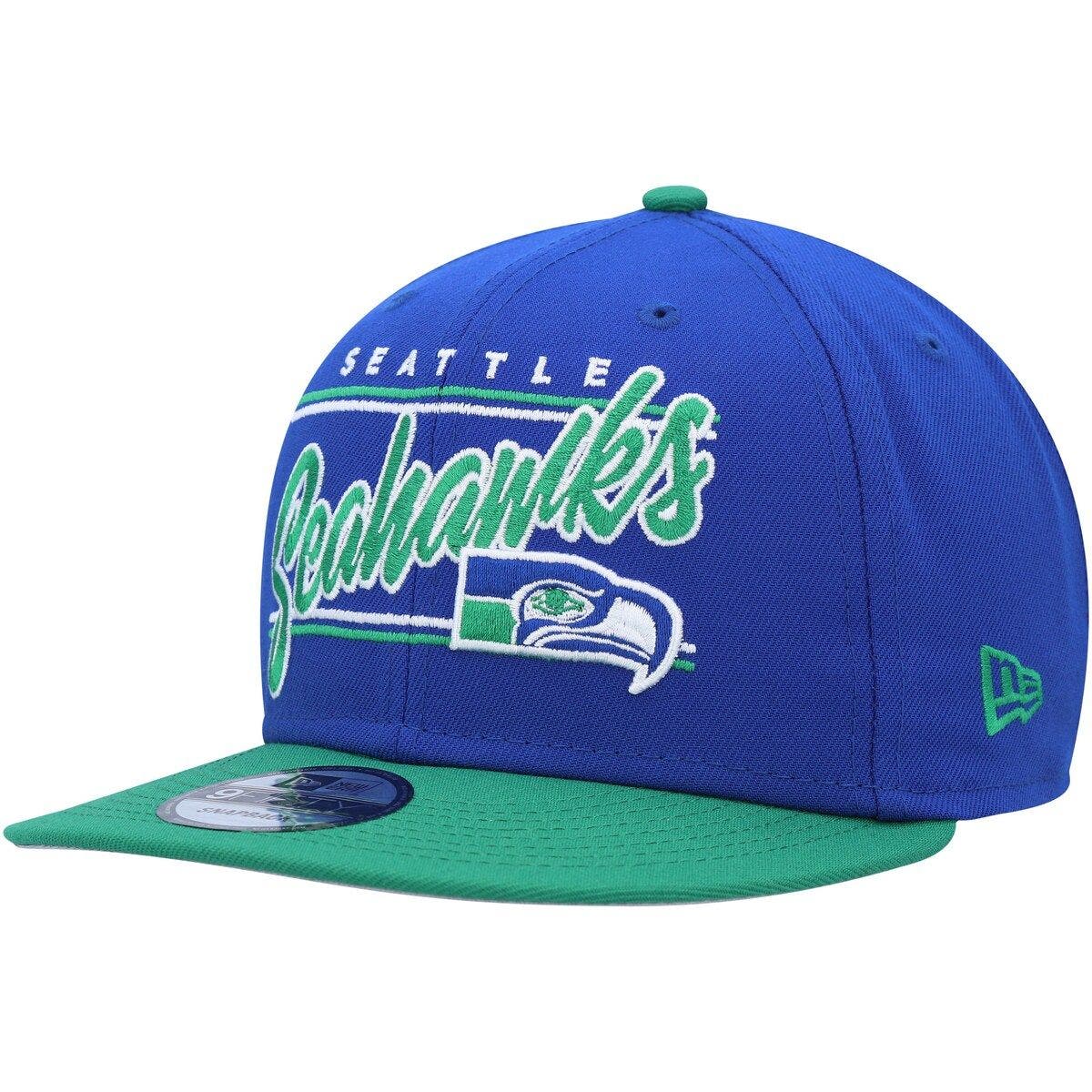 New Era Men's New Era Royal/Green Seattle Seahawks Team Script 9FIFTY ...