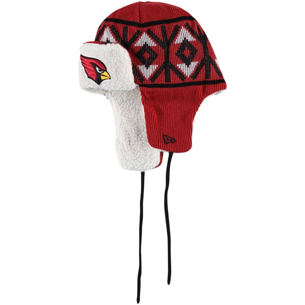 New Era Men's New Era Cardinal Arizona Cardinals Knit Trapper Hat ...