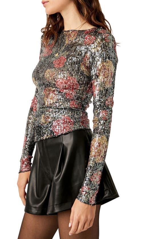 Free People Gold Rush Sequin Top In Multi Modesens