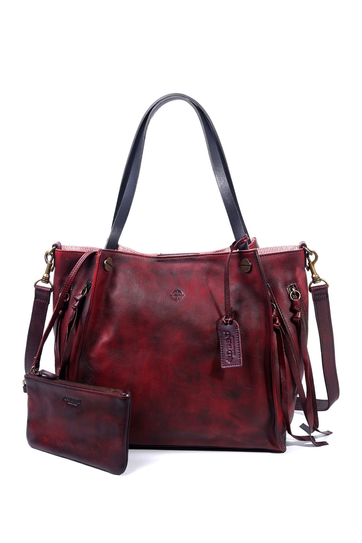 Old Trend Daisy Leather Tote Bag In Rusty Red | ModeSens