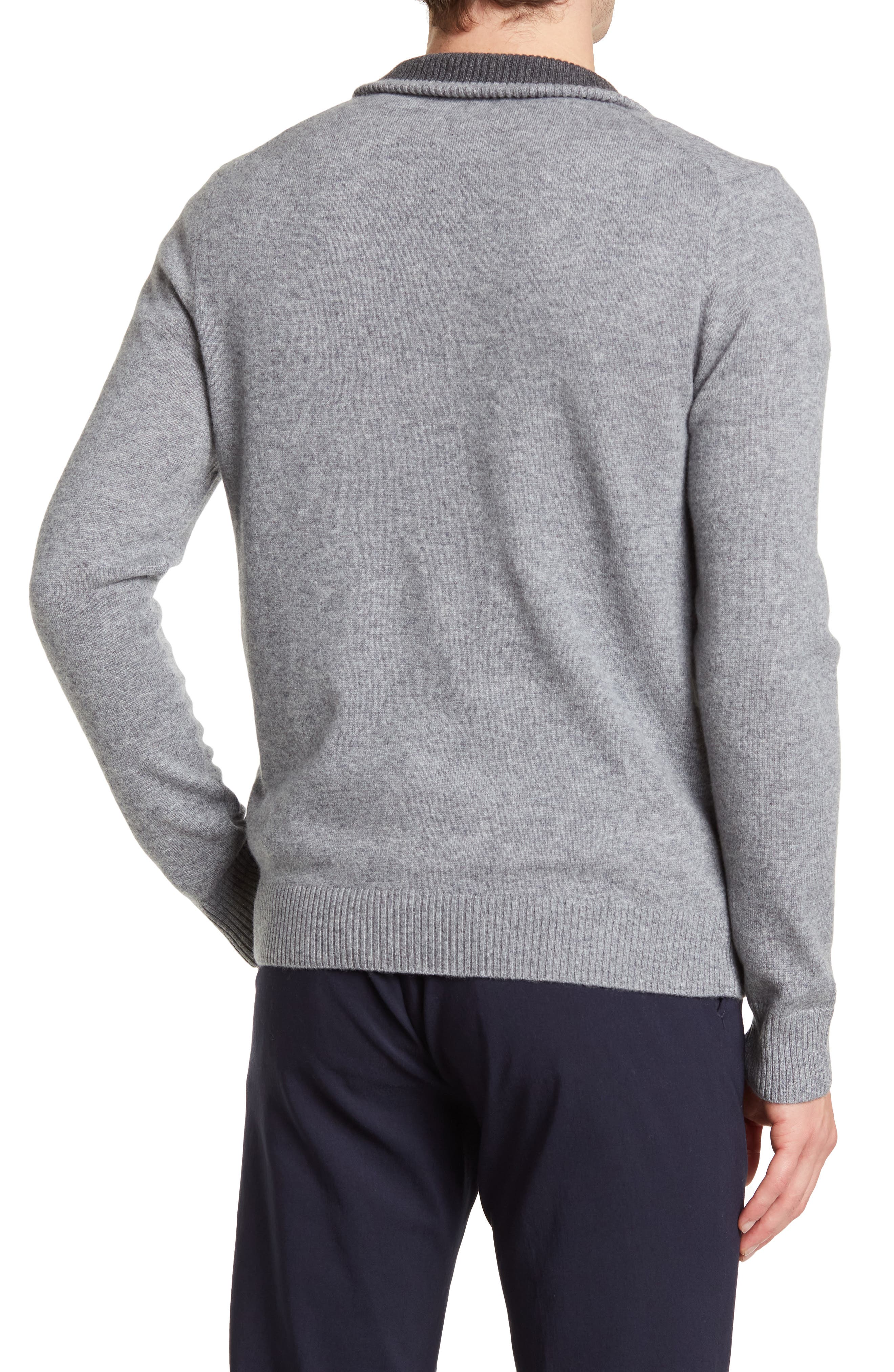 Amicale Cashmere Quarter Zip Pullover w/ Piping | Nordstromrack