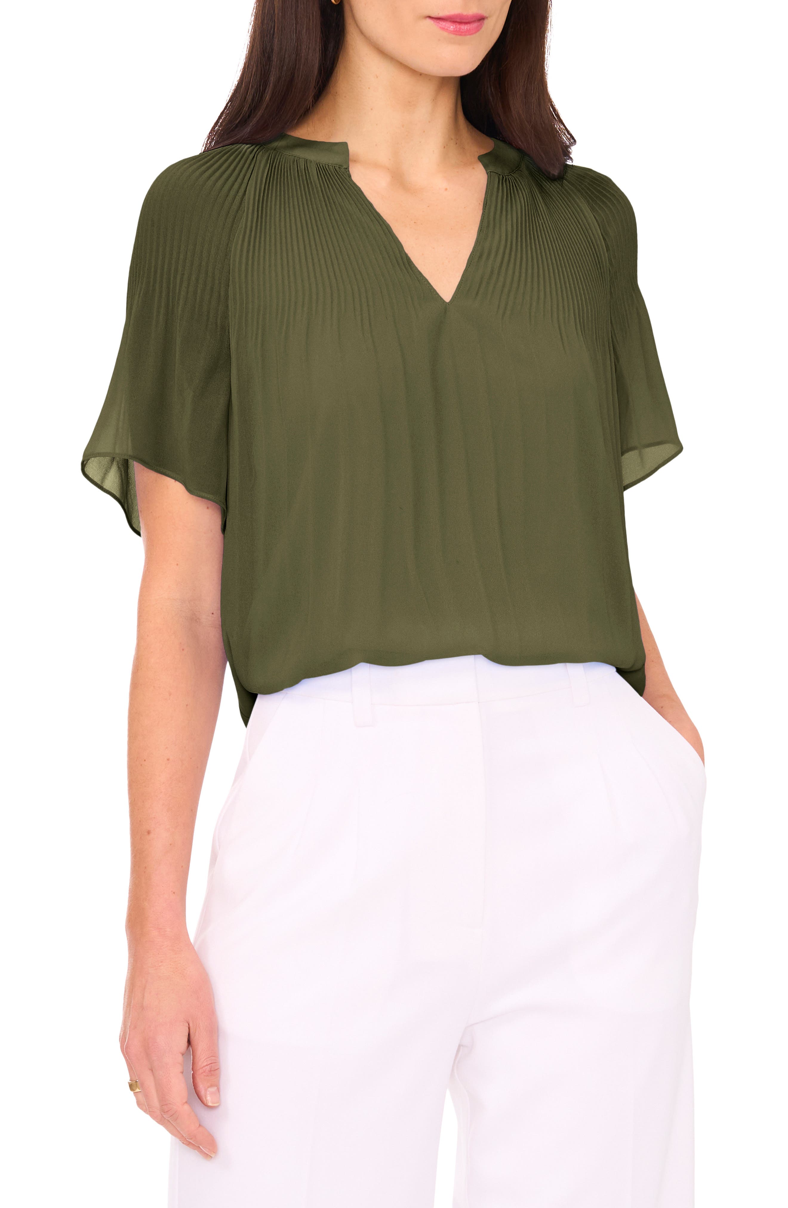 Halogen® Release Pleat Blouse | Nordstrom