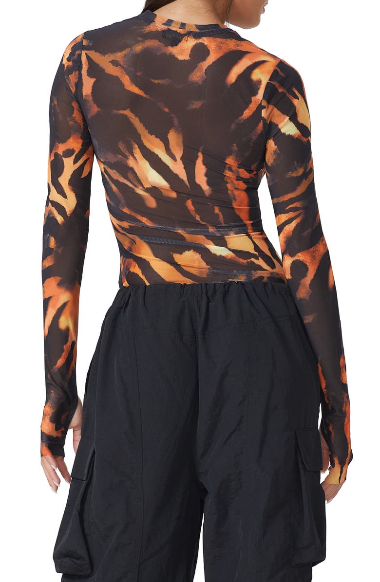 AFRM Kaylee Print Mesh Top | Nordstrom