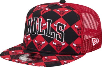 New Era Men's New Era Red Chicago Bulls Seeing Diamonds A-Frame Trucker ...