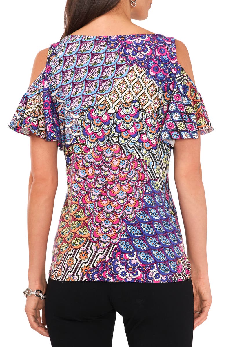 Chaus Print Cold Shoulder Top | Nordstrom