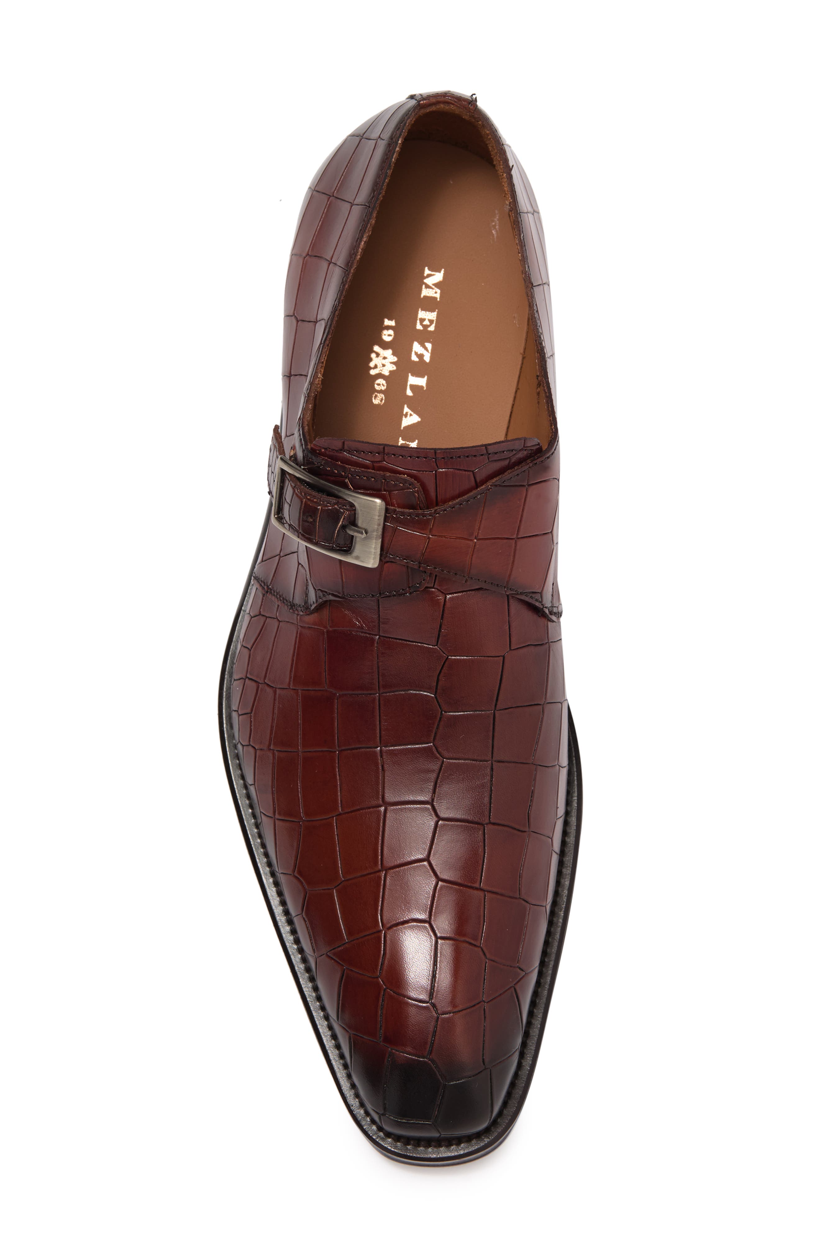 Mezlan Croc Embossed Monk Strap Dress Shoe (Men) | Nordstromrack