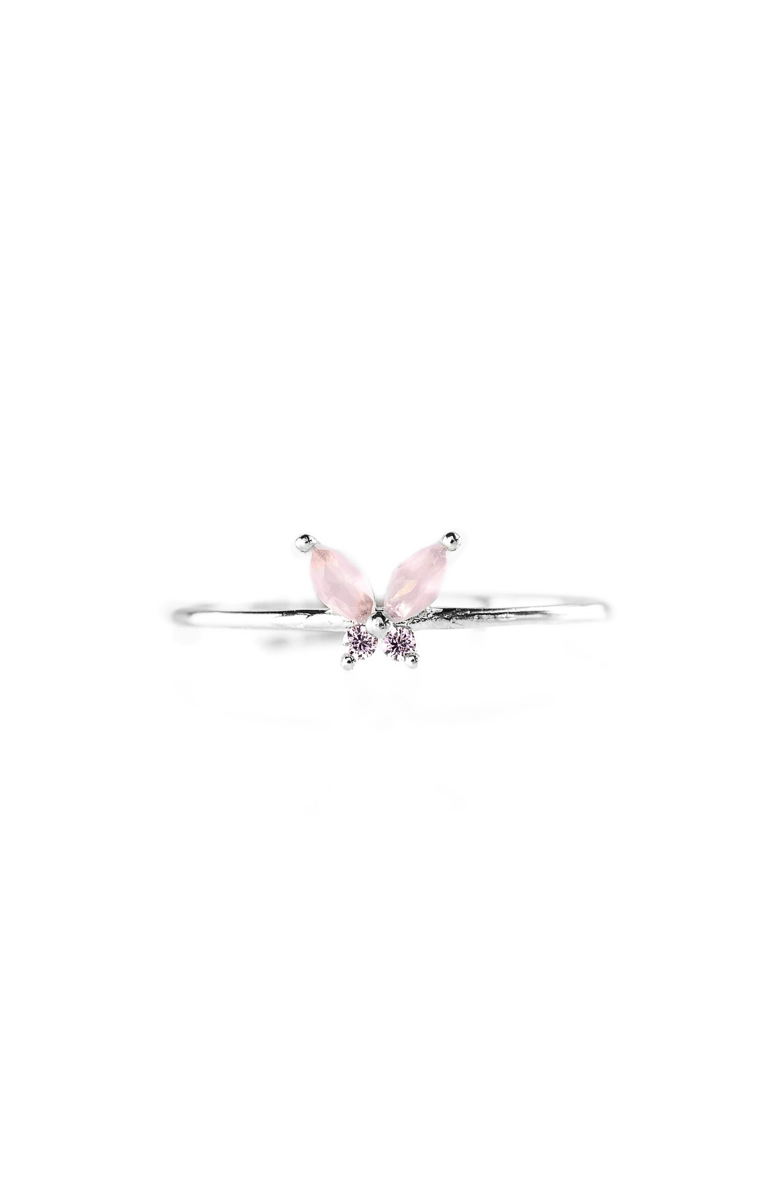 Girls Crew Baby Pink Mari Butterfly Ring | Nordstrom