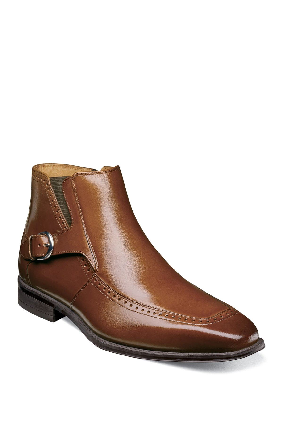 Stacy Adams Patton Monk Strap Chelsea Boot In Cognac | ModeSens