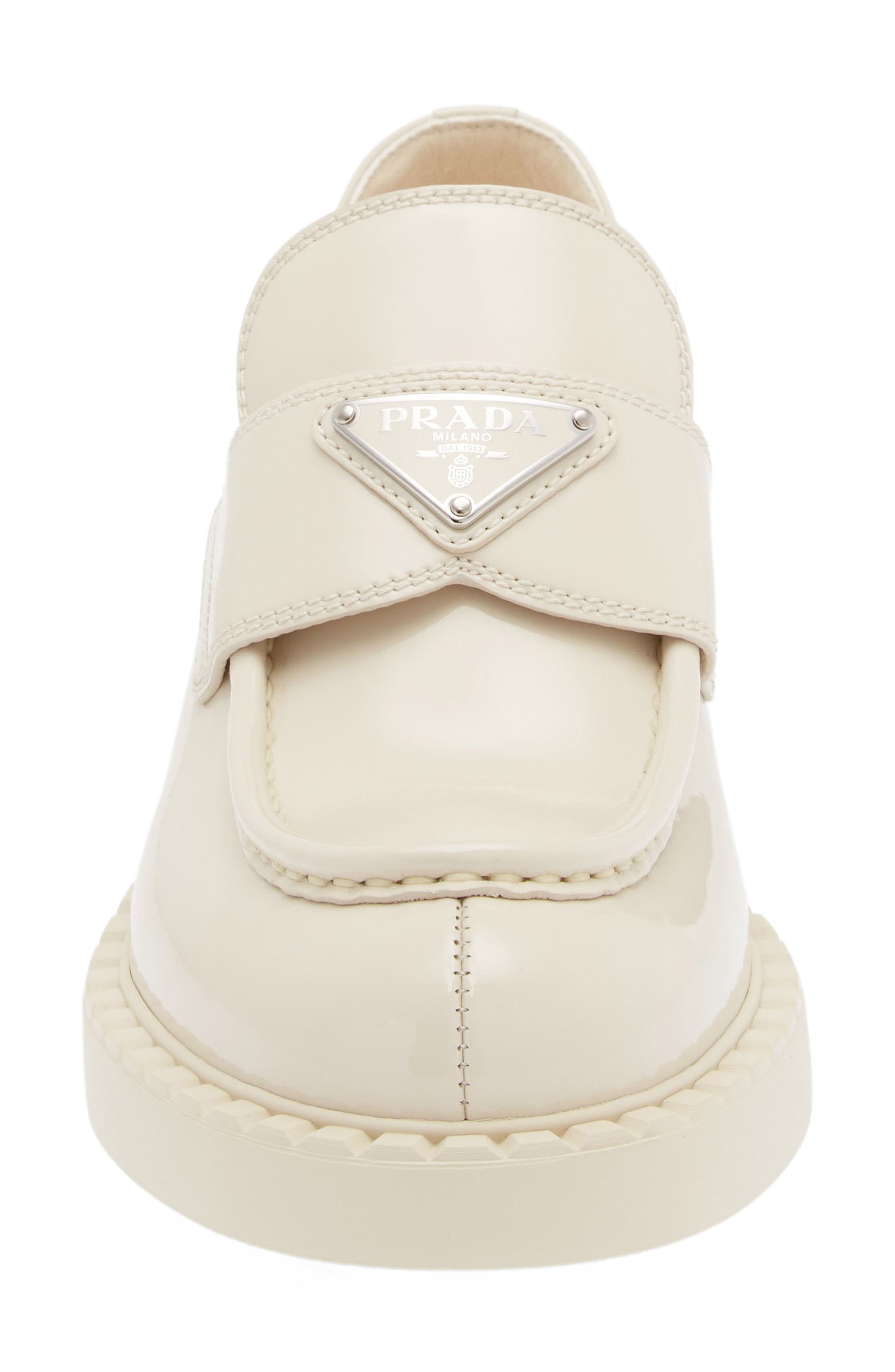 Prada Triangle Logo Patent Leather Loafer (Women) | Nordstrom