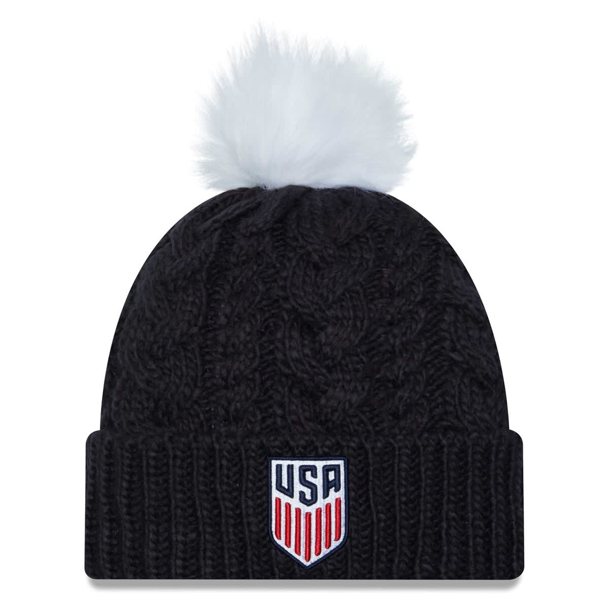 New Era Women's New Era Navy USMNT Pom Cuffed Knit Hat | Nordstrom