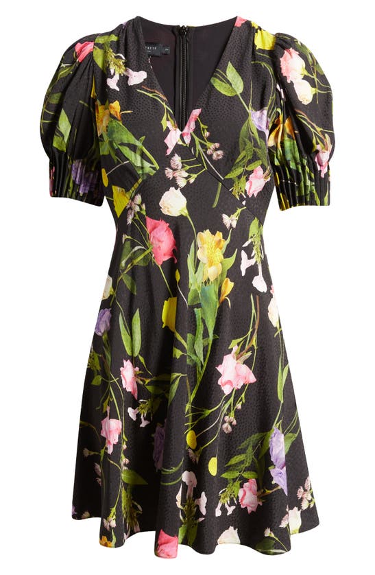 Ted Baker Opallie Floral Jacquard Dress In Black | ModeSens