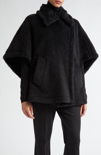 Max Mara Tebe Teddy Bear Cape | Nordstrom