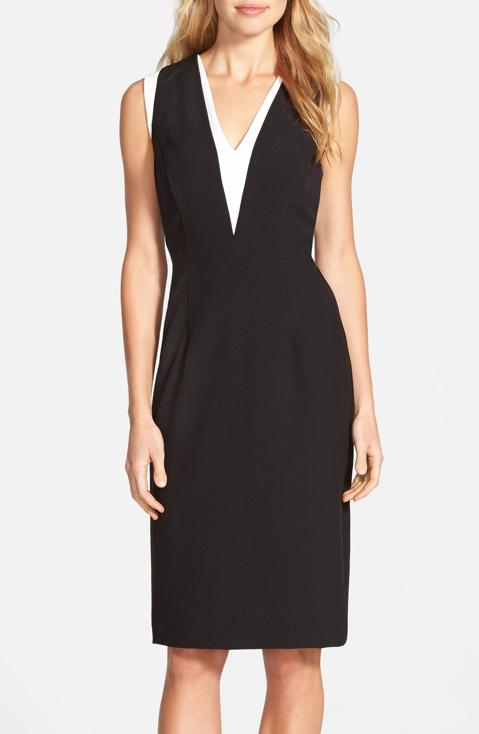 Vince Camuto Colorblock Stretch Sheath Dress Nordstrom