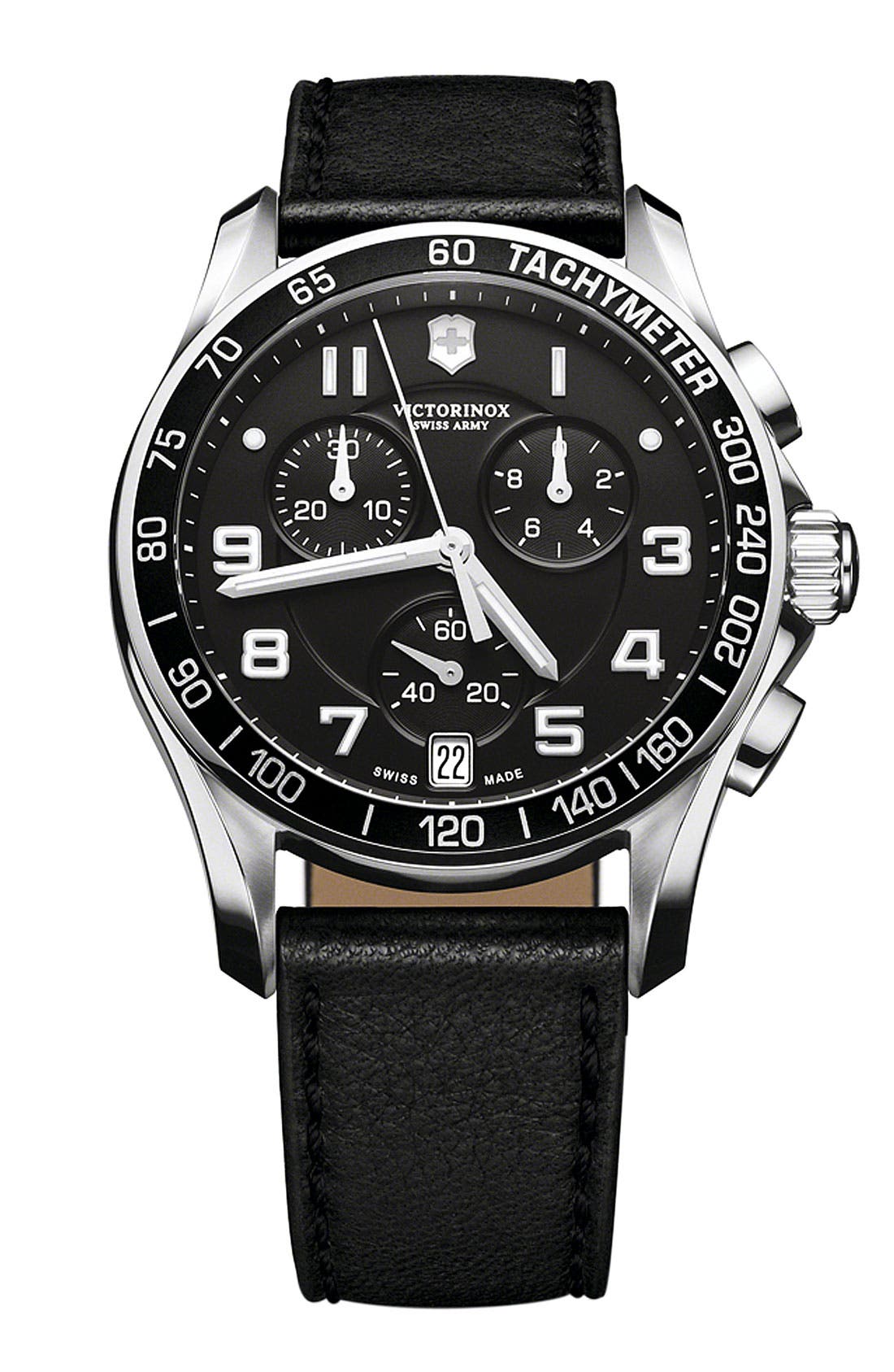 Victorinox Swiss Army® 'Chrono Classic' Leather Strap Watch, 41mm ...