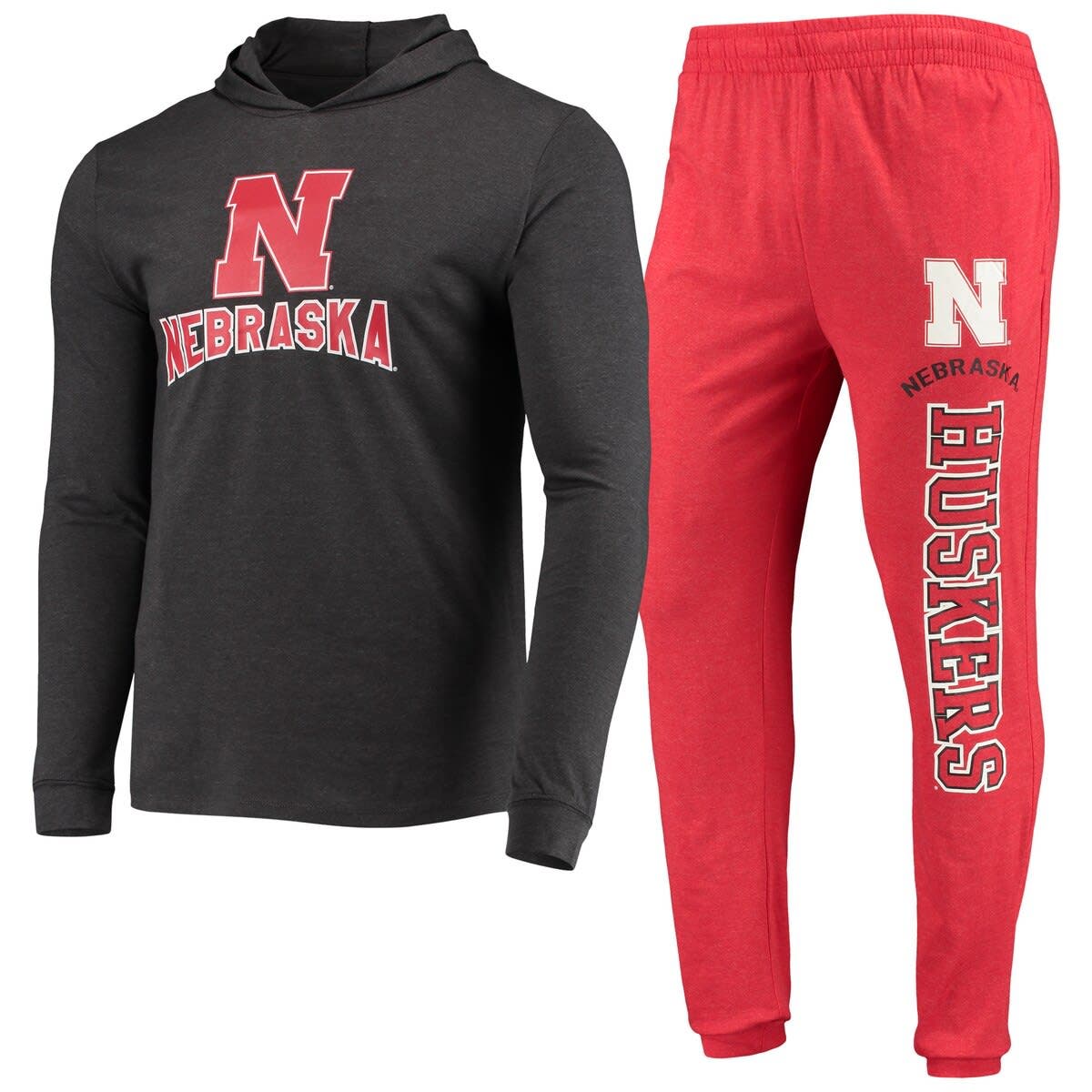 CONCEPTS SPORT Men's Concepts Sport Scarlet/Heather Charcoal Nebraska ...