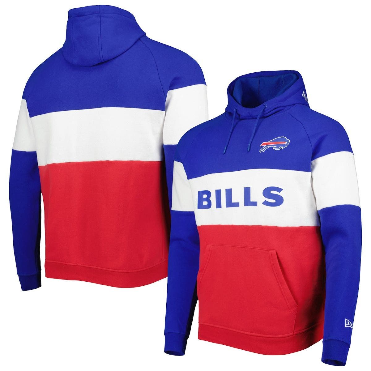New Era Men's New Era Red Buffalo Bills Colorblock Current Pullover ...