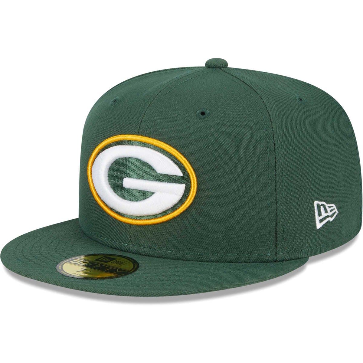 New Era Men's New Era Green Green Bay Packers Main 59FIFTY Fitted Hat ...