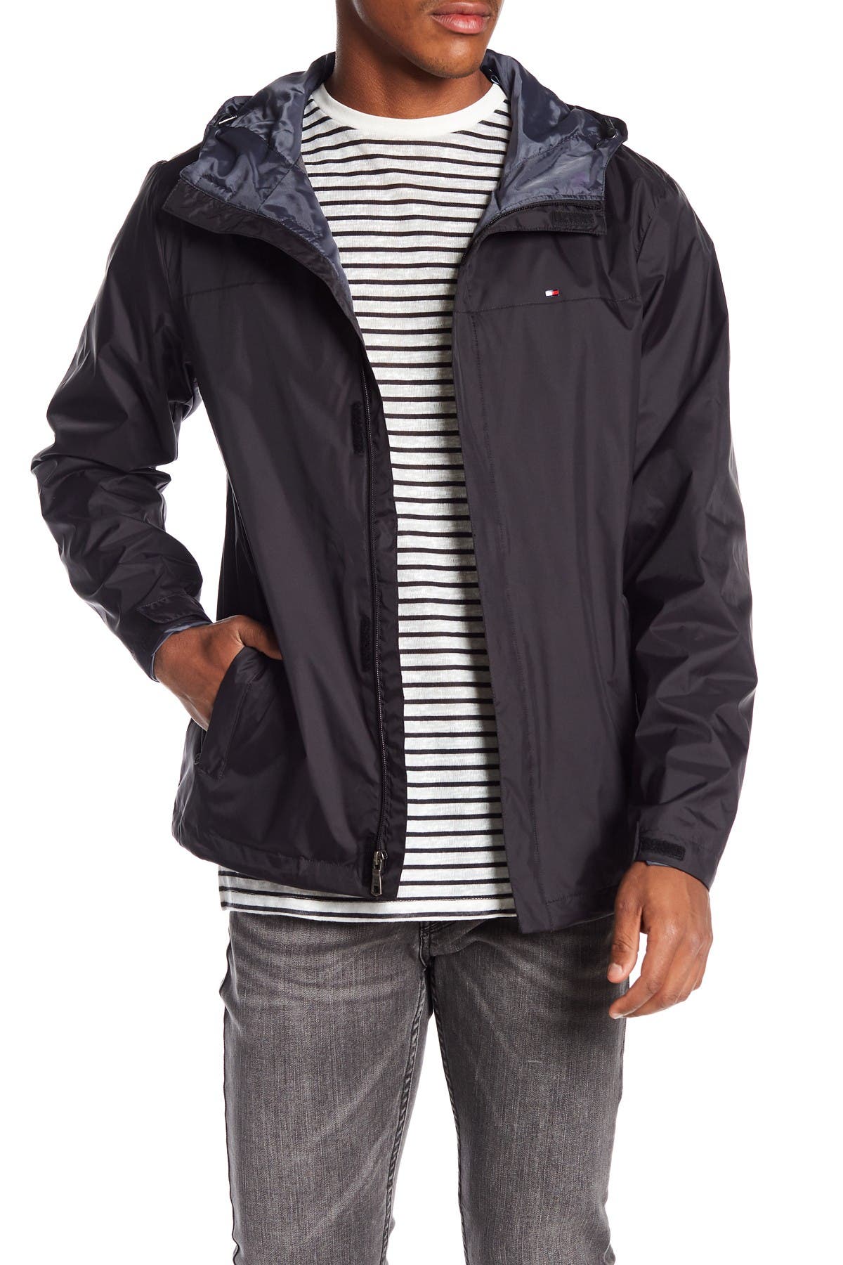 Tommy Hilfiger Hooded Rain Slicker Jacket | Nordstromrack
