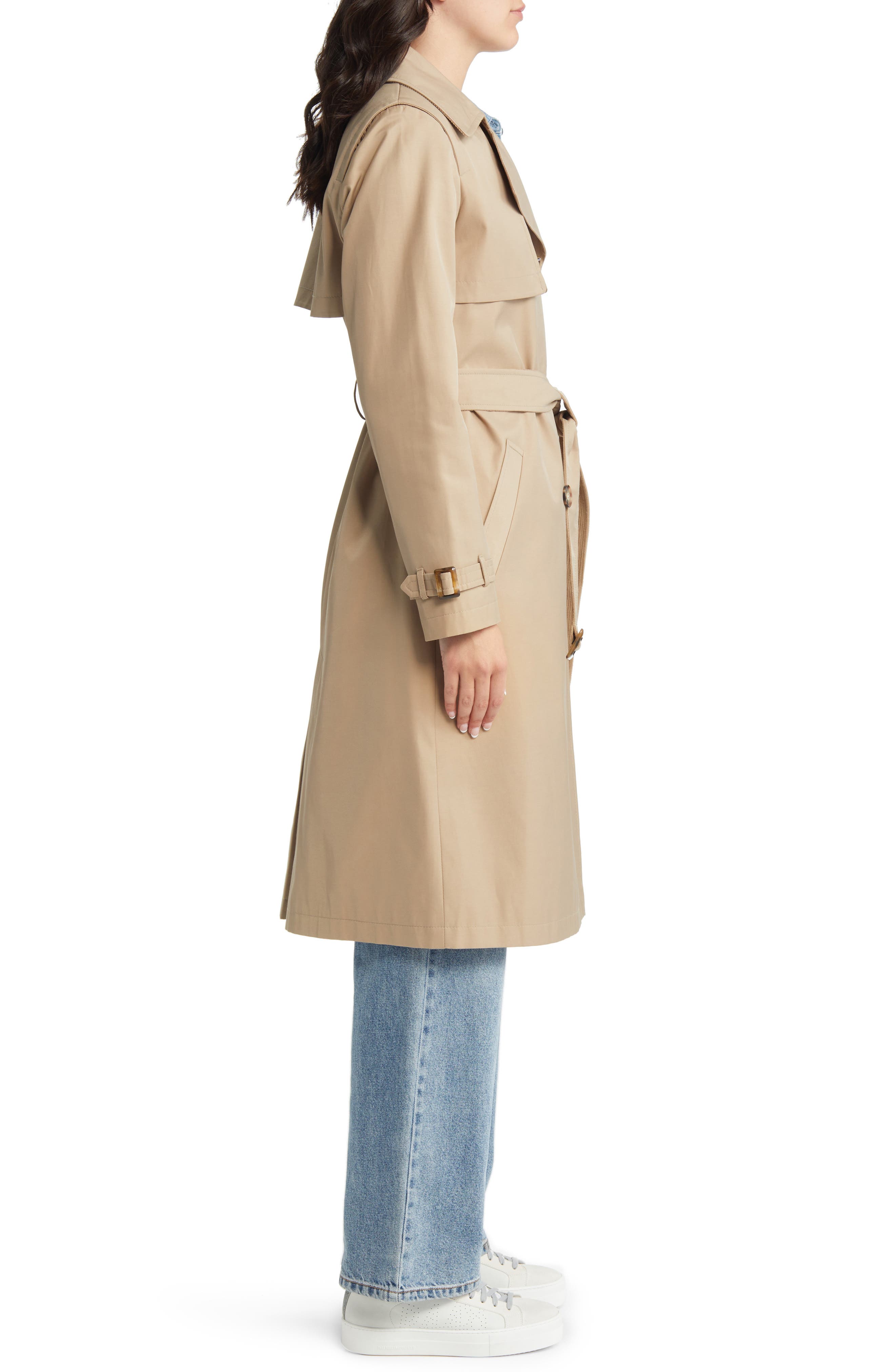 Sam Edelman Water Resistant Double Breasted Trench Coat | Nordstrom