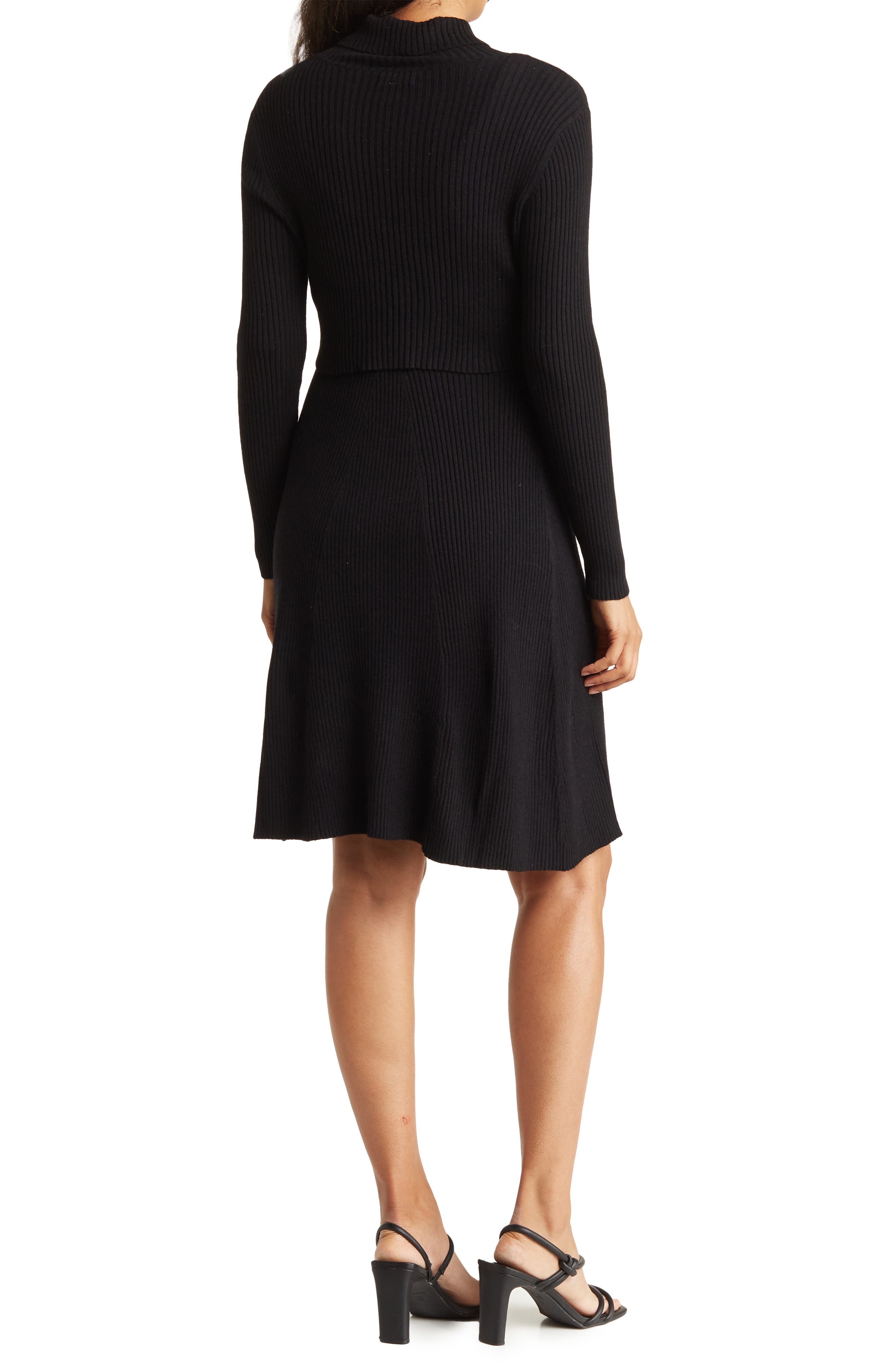 STITCHDROP 2-Fer Mock Neck Sweater Dress | Nordstromrack