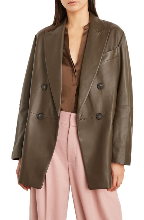 Women's Brown Leather & Faux Leather Jackets | Nordstrom