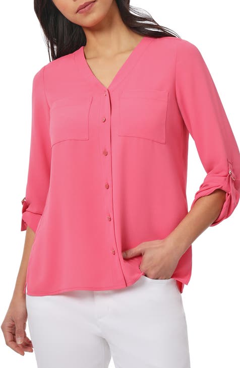 Women's Pink Button Up Tops | Nordstrom