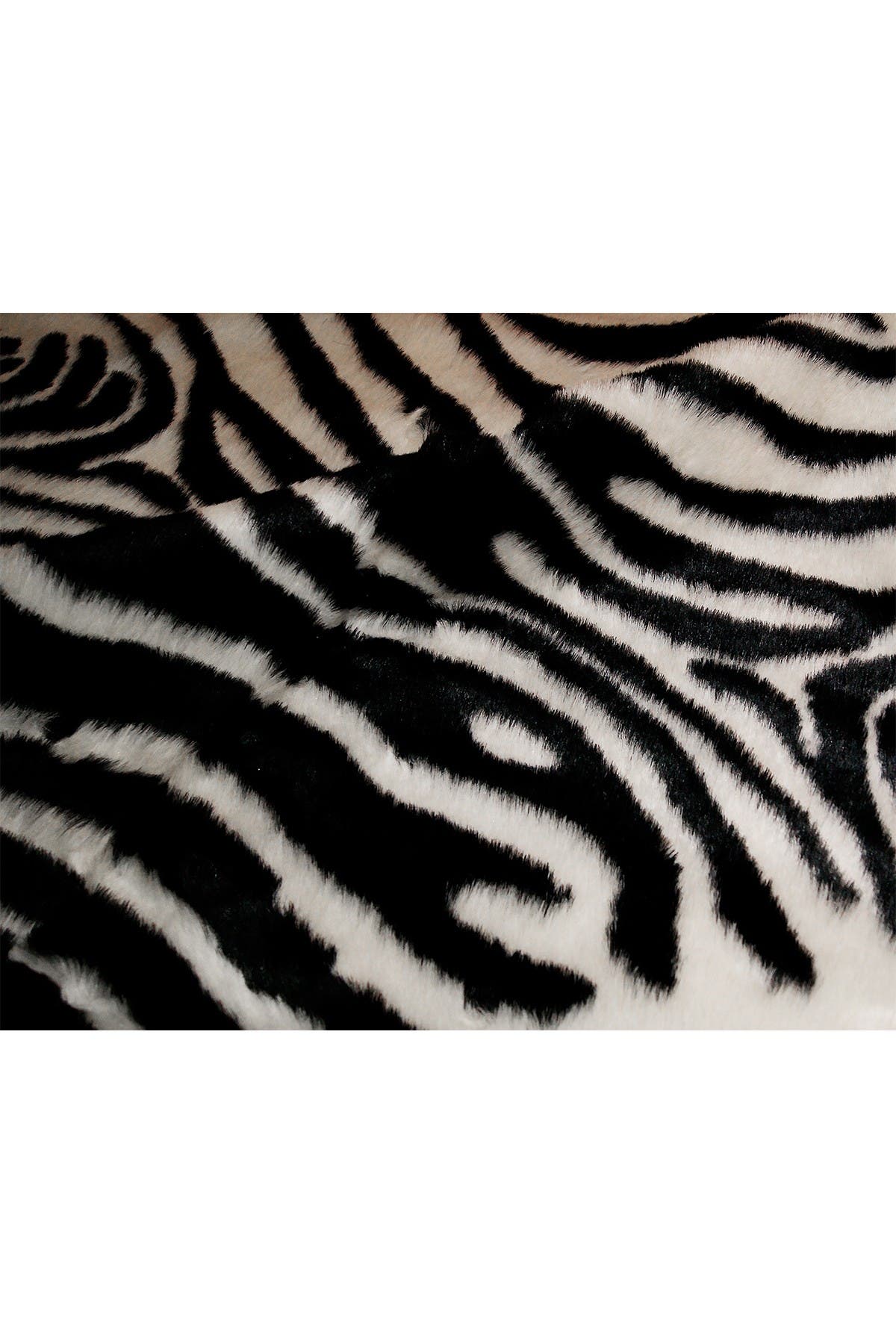 LUXE Faux Hide Area Rug/Throw - Zebra/Black/White | Nordstromrack